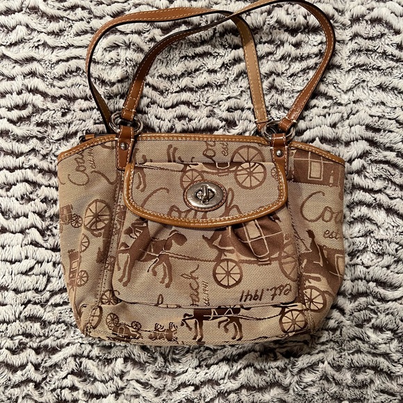 Coach | Bags | Coach Signature Carriage Design Purse | Poshmark
